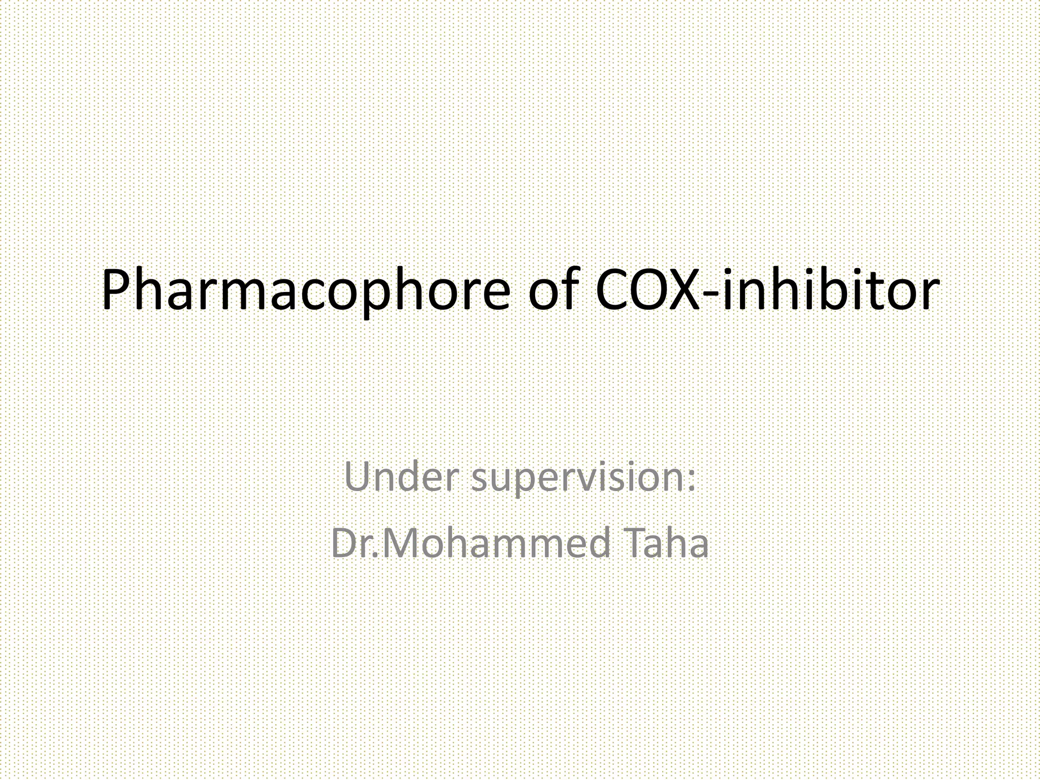 Cox inhibitor | PPTX