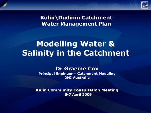 Modelling Water & Salinity in the Kulin Catchment | PPT
