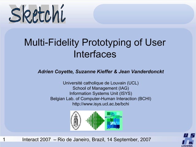 Multi-Fidelity Prototyping of User Interfaces | PPT