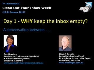 Clean Out Your Inbox Week - Day 1 interview w Roz Howland | PPT