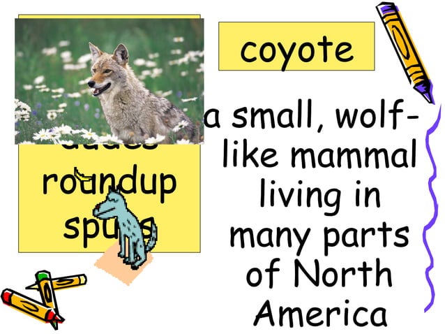 Coyote school news vocab | PPT | Pets