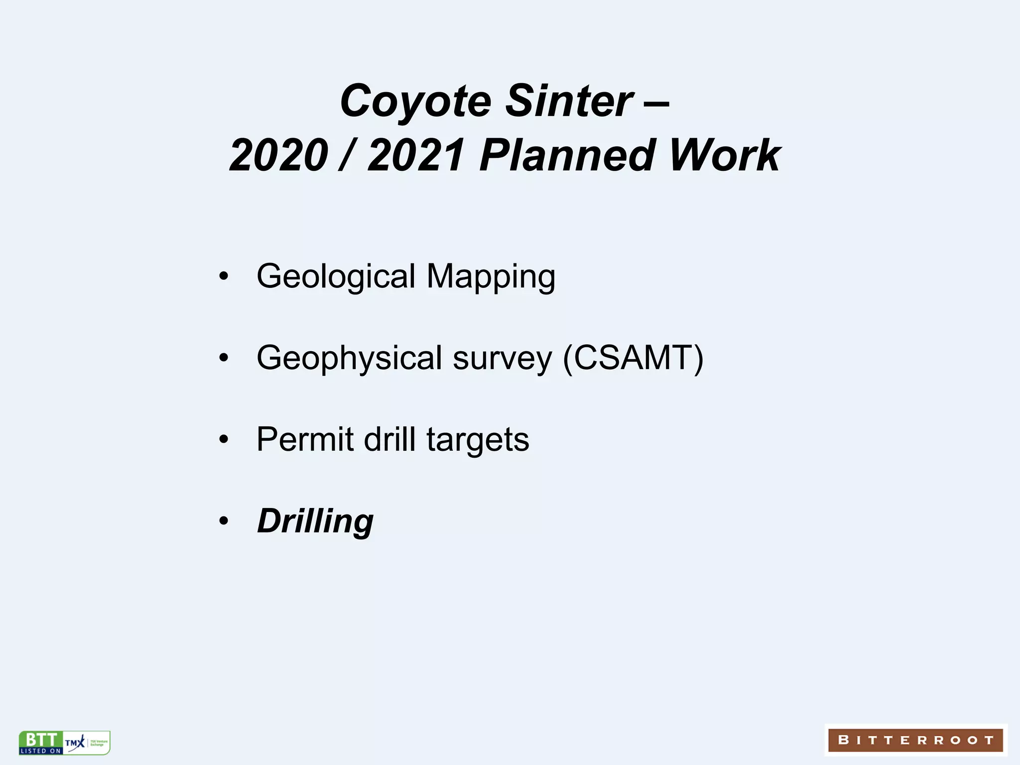 Coyote Sinter Project Presentation | PPT