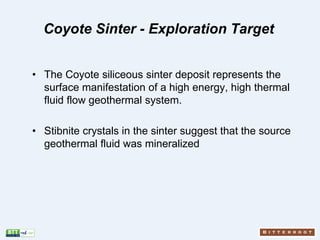 Coyote Sinter Project Presentation | PPT