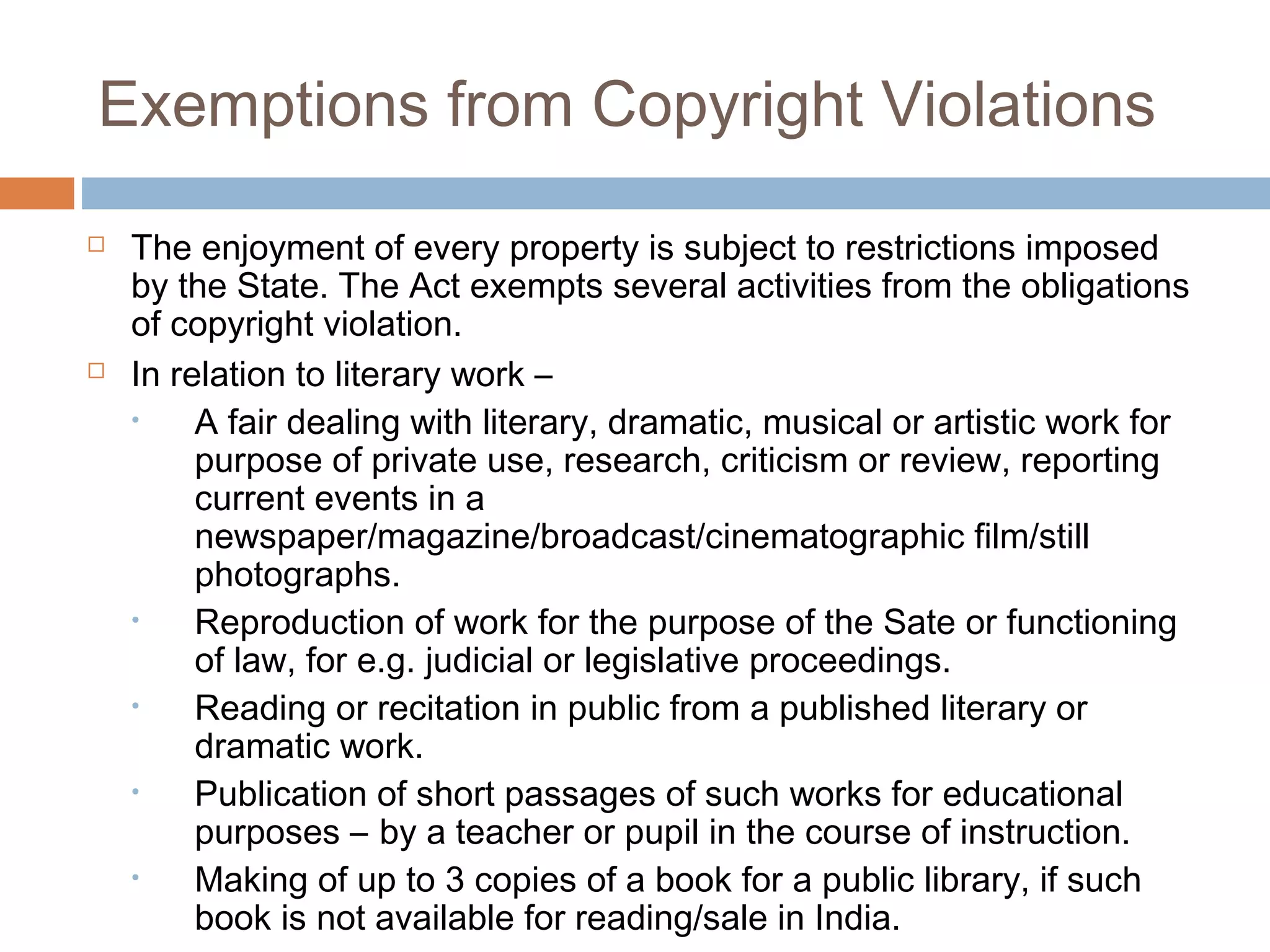 A presentation on Copyright & Copyright Infringement | PPT