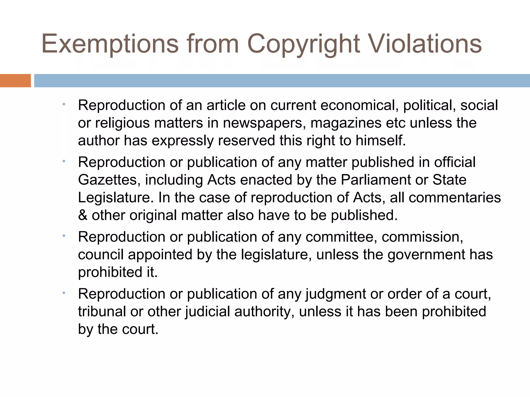 A presentation on Copyright & Copyright Infringement | PPT