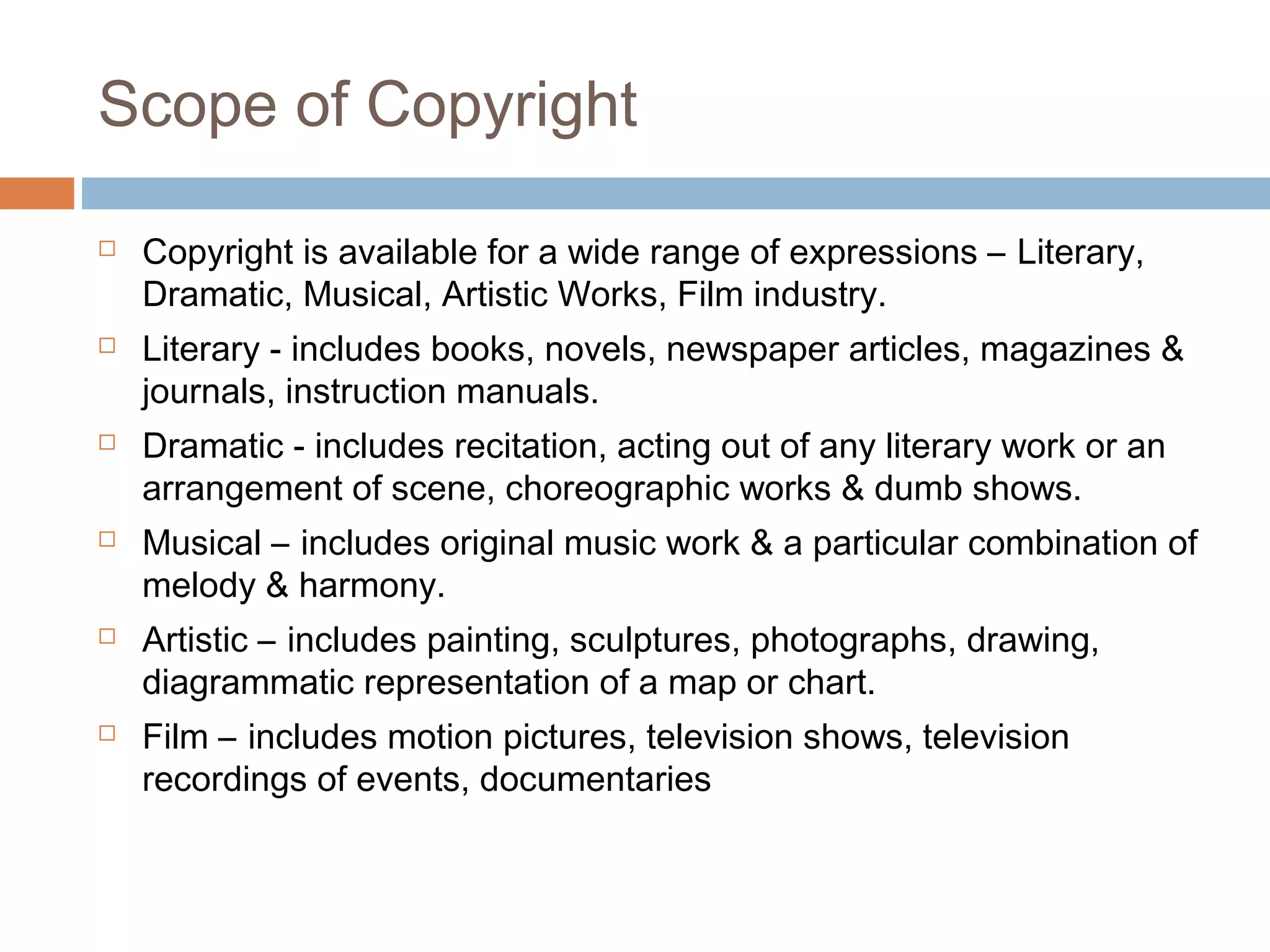 A presentation on Copyright & Copyright Infringement | PPT