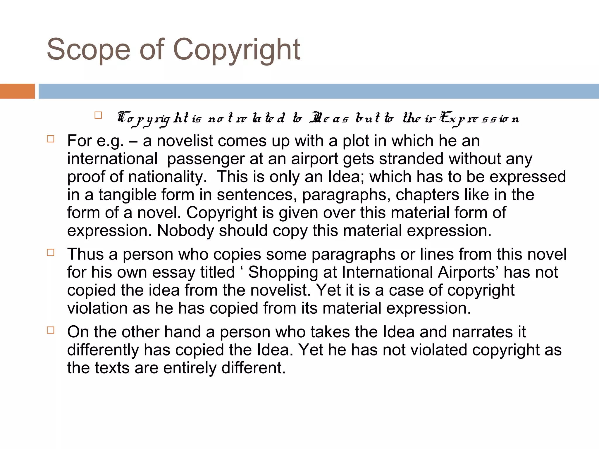 A presentation on Copyright & Copyright Infringement | PPT