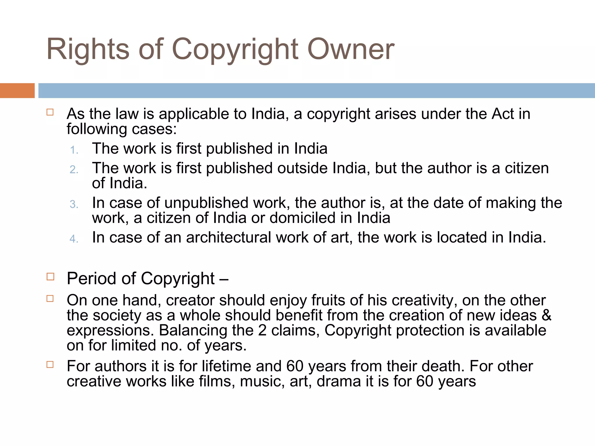 A presentation on Copyright & Copyright Infringement | PPT