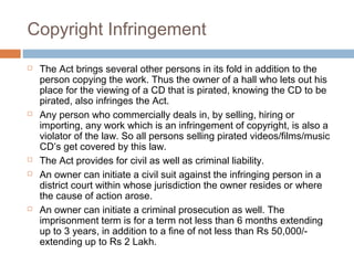 A presentation on Copyright & Copyright Infringement | PPT