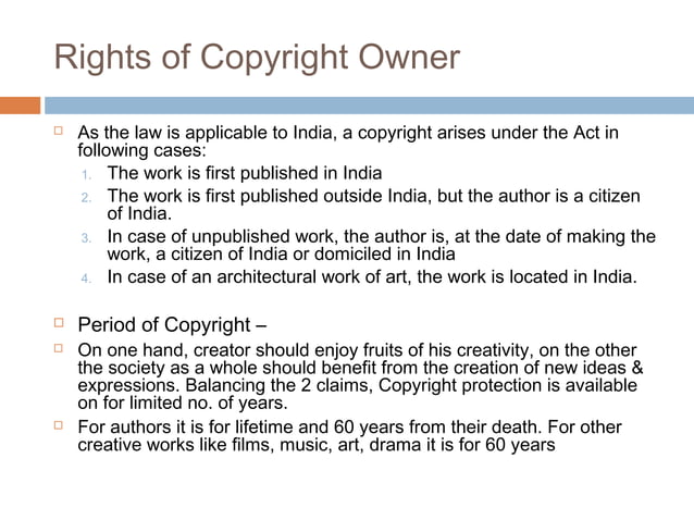 A presentation on Copyright & Copyright Infringement | PPT | Law