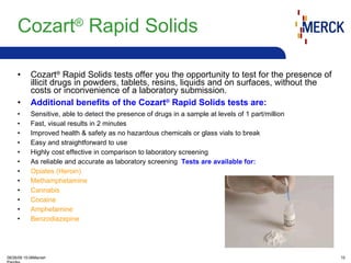 Cozart Drug Of Abuse | PPT | Illegal Drugs, Tobacco, eCigarettes ...