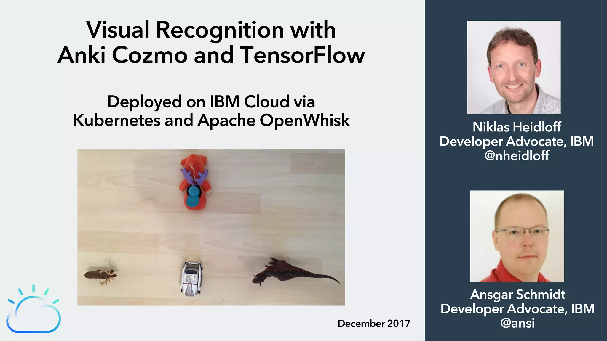Visual Recognition with Anki Cozmo and TensorFlow | PPT