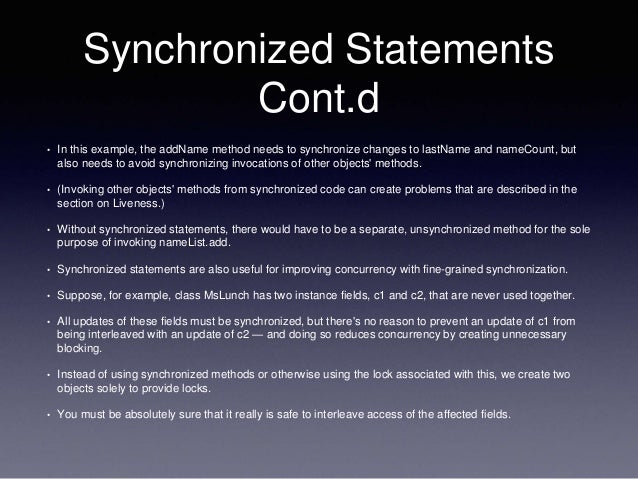 Concurrency Programming In Java 06 Thread Synchronization Livene…