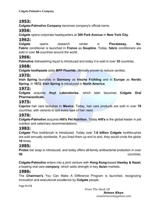 Collget Palmolive | DOC | Skin Care | Beauty