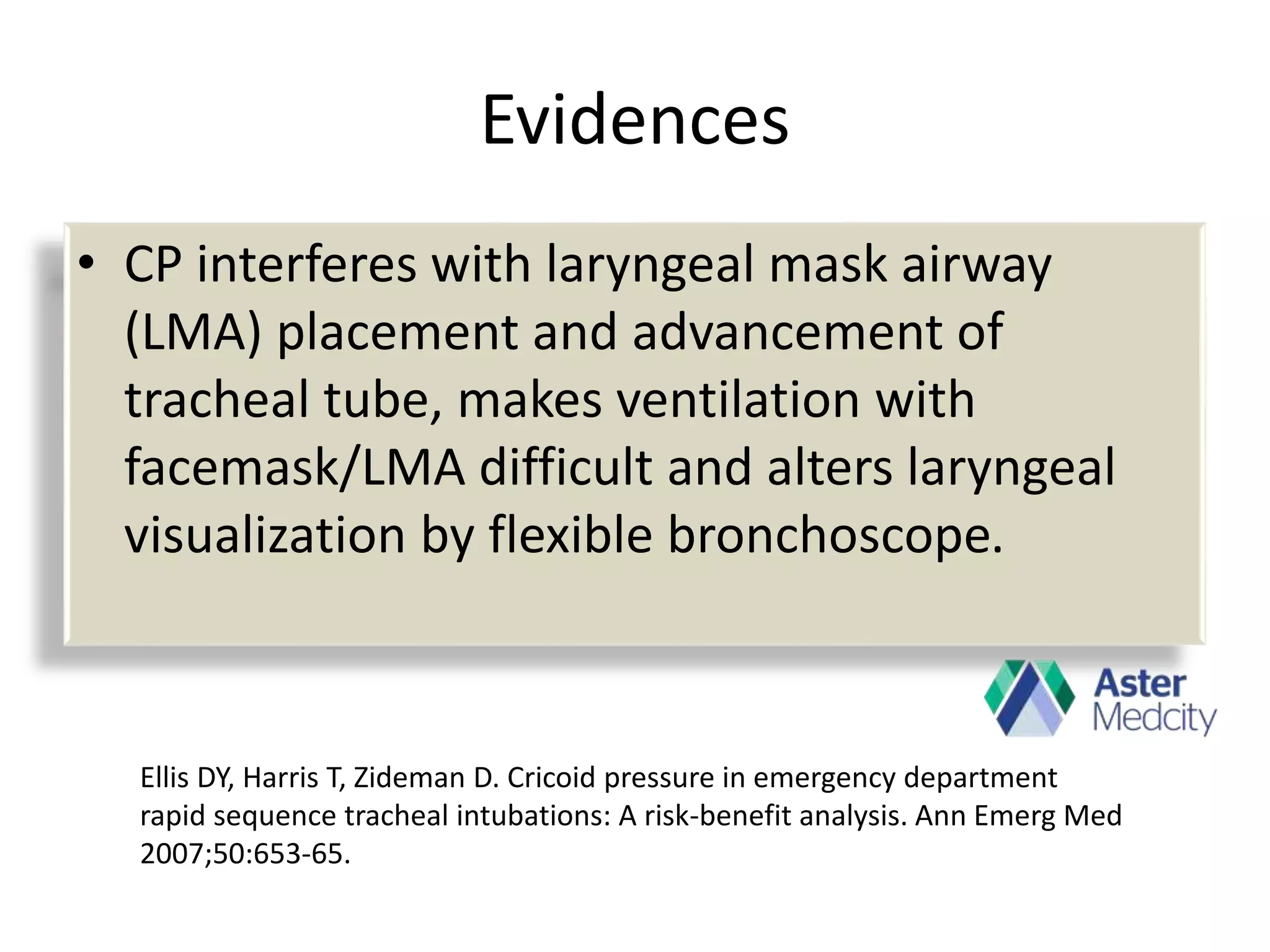 Cricoid pressure -Yes or No? | PPTX