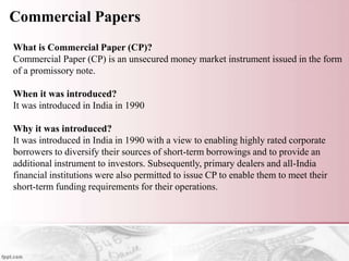 COMMERCIAL PAPERS | PPTX