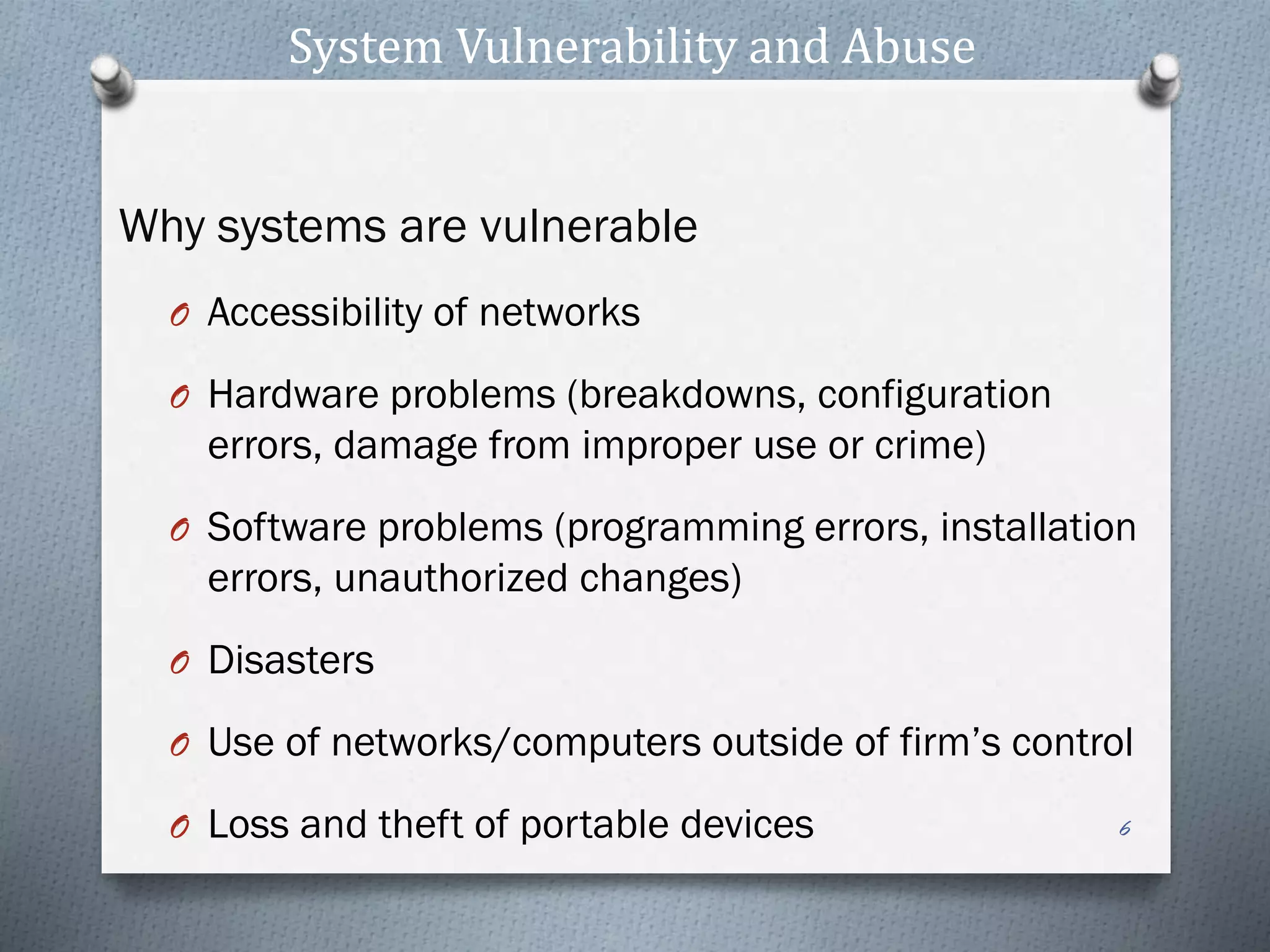 SECURITY & CONTROL OF INFORMATION SYSTEM (Management Information System ...