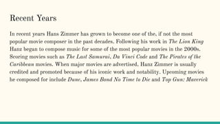 Composer Presentation: Hanz Zimmer | PDF