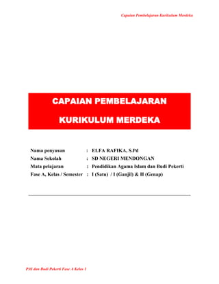 CAPAIAN PEMBELAJARAN KURIKULUM MERDEKA.docx