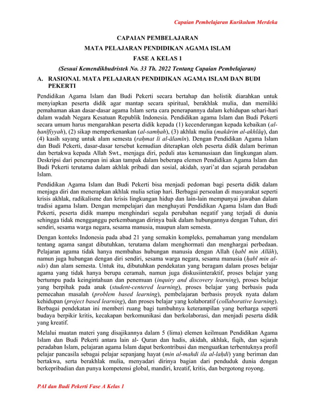 CAPAIAN PEMBELAJARAN KURIKULUM MERDEKA.docx