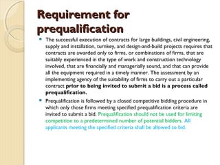 Cp 2 selection of contractor - pq and post q | PPT