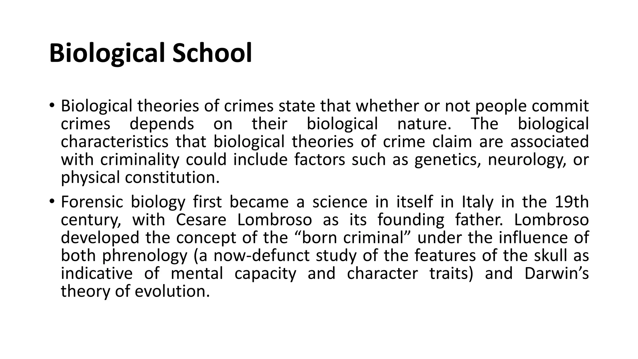 Schools of criminology : pre classical, classical, neo classical ...