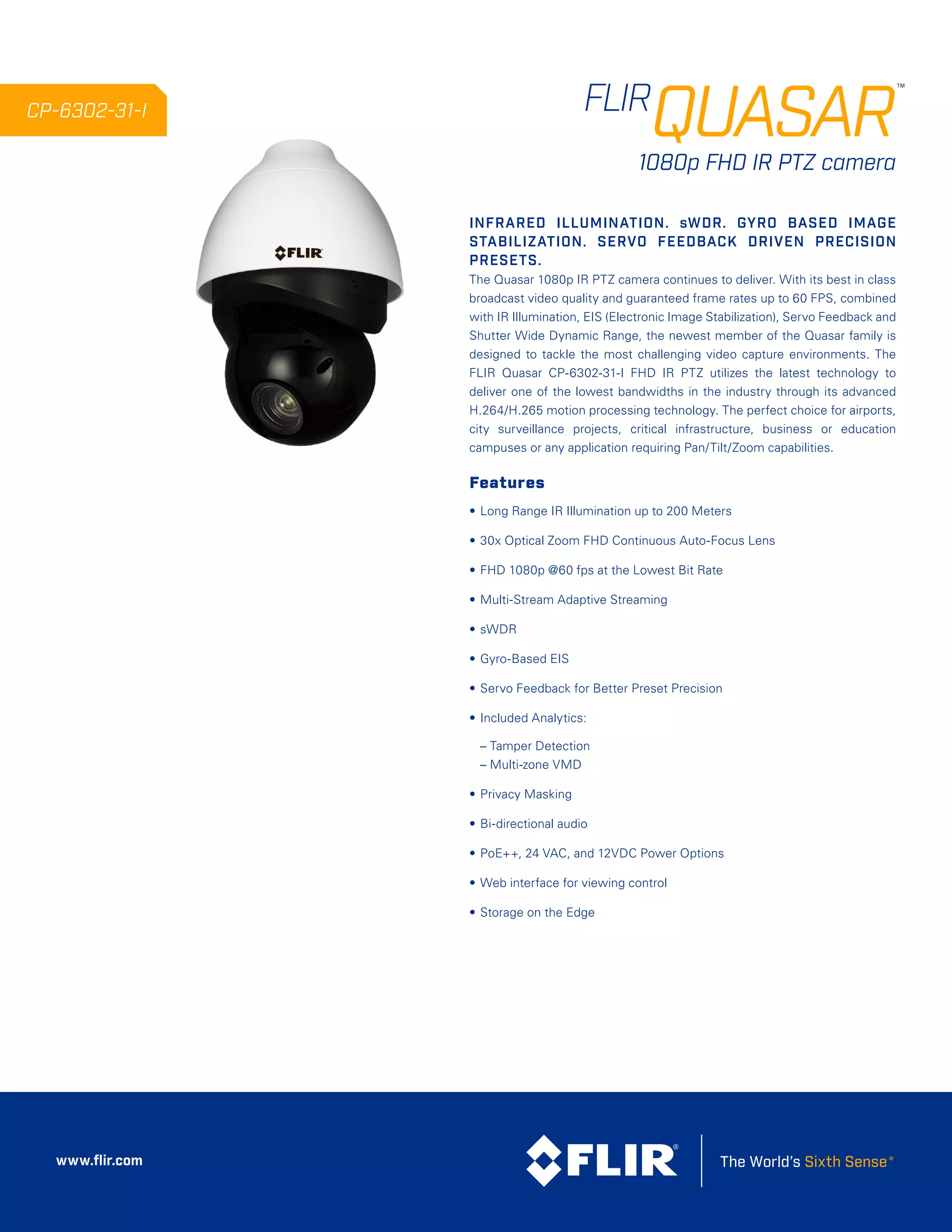 FLIR Quasar PTZ | PDF
