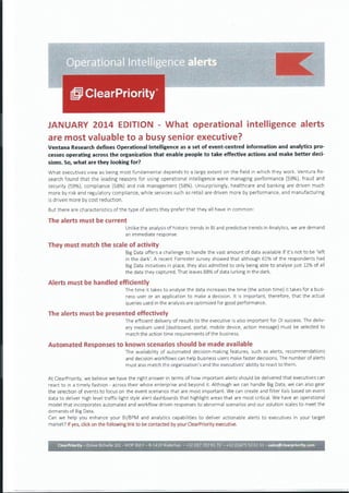 Operational Intelligence Alert - January 2014 | PDF