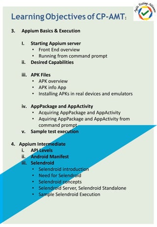 Certified Professional Appium for Mobile Testing | PDF