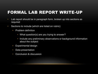 Cp formal lab report | PPTX