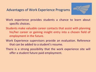 Cp work experience options powerpointfeb2012 | PPT