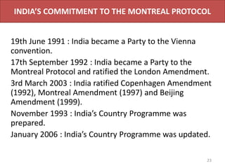 Ozone Depletion and the Montreal Protocol | PPT