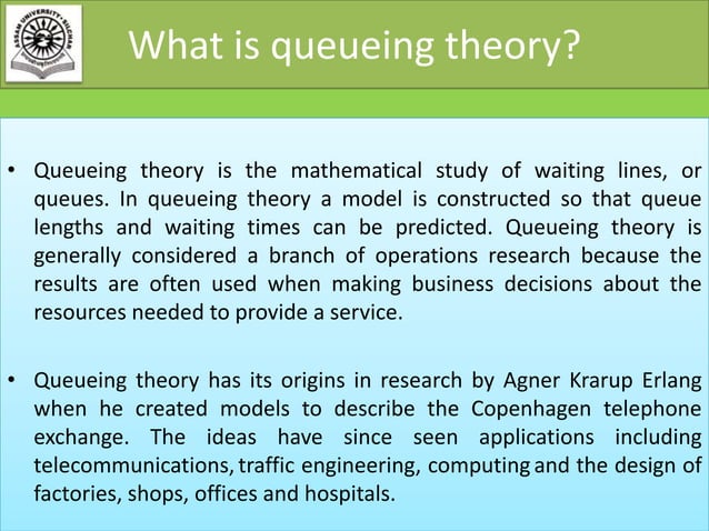 Queueing Theory and its BusinessS Applications | PPTX | Internet for ...