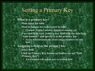 Uses of MS Access in Business | PPT