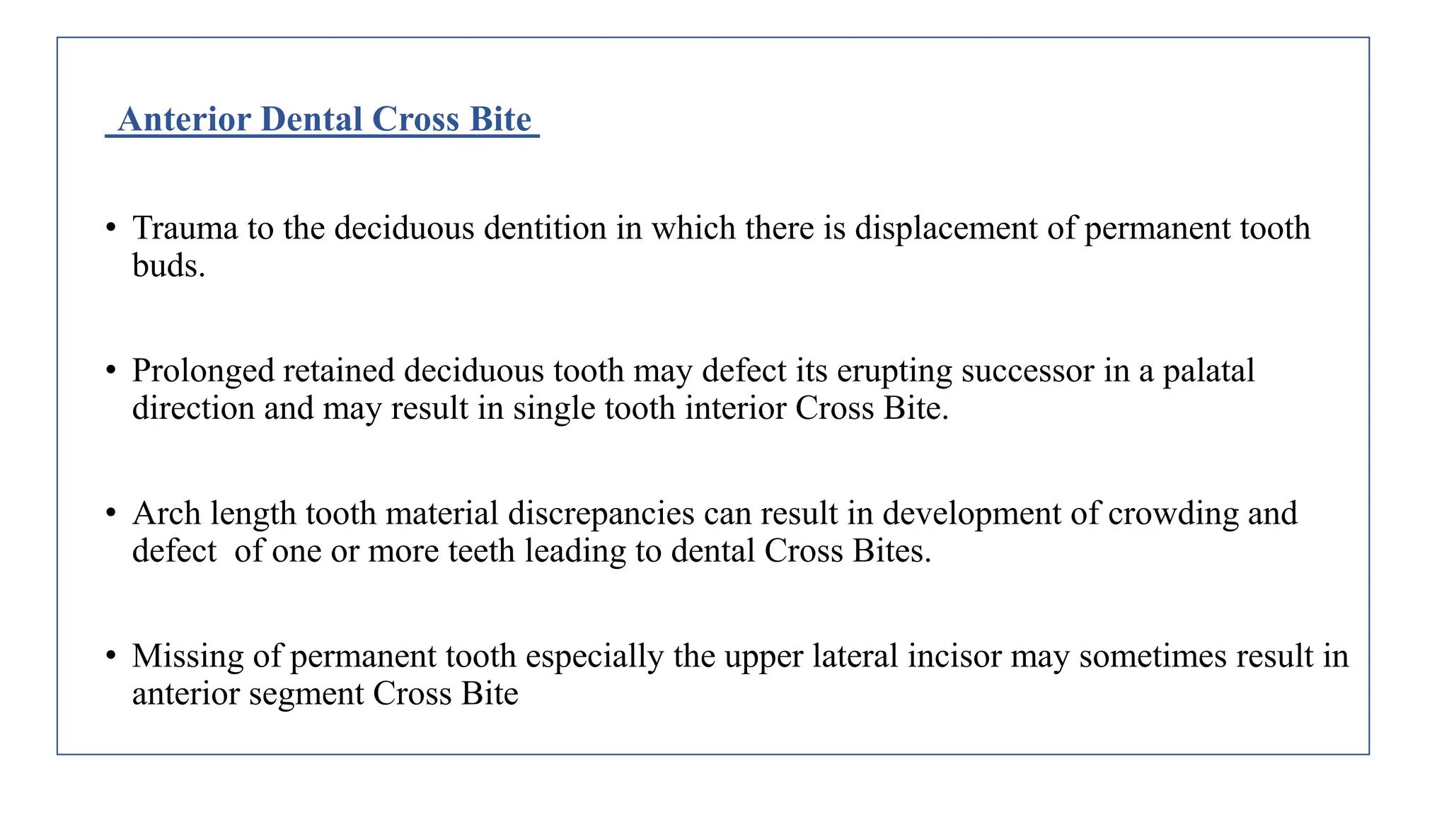 CASE PRESENTATION ON CROSS BITE-A CLINICAL CASE REPORTpptx | PPTX