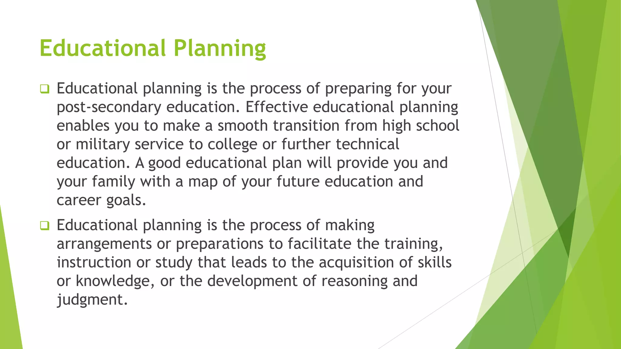 Cp 3 educational planning | PPTX