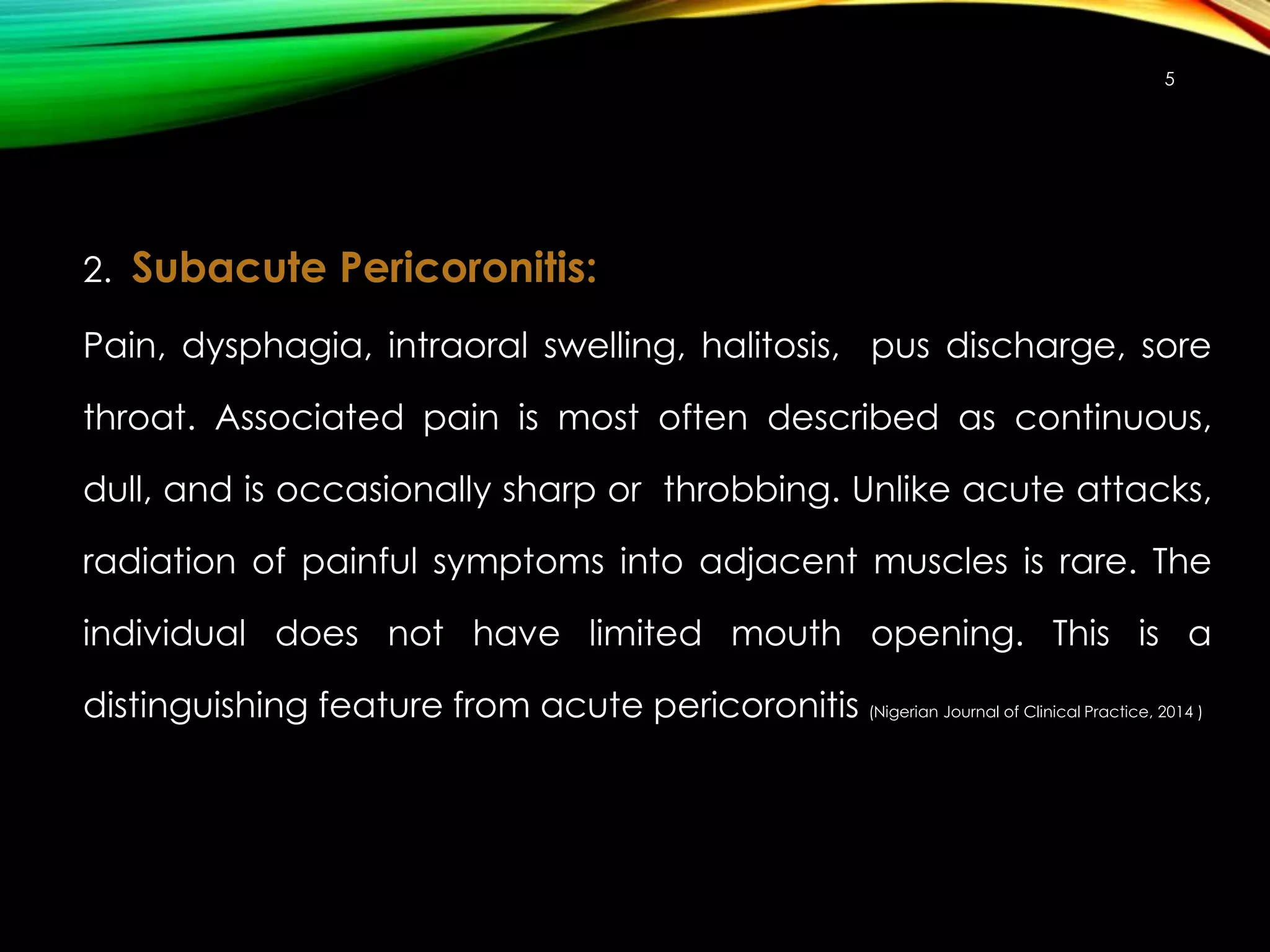 Pericoronitis | PPTX