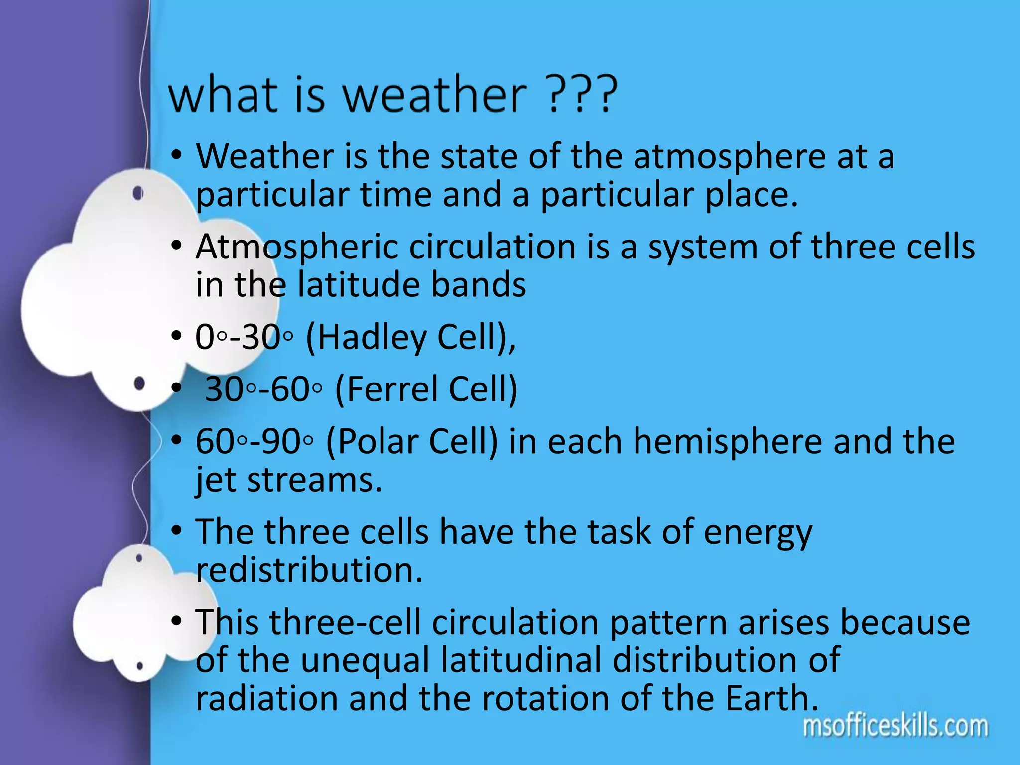 weather cells and systems, jet streams, climate change | PPTX