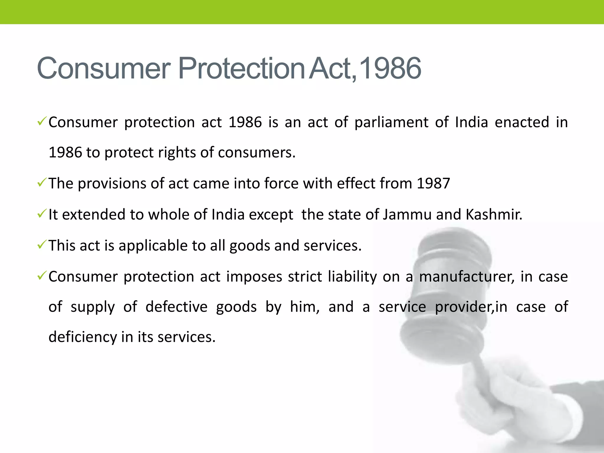 Consumer protection act | PPTX