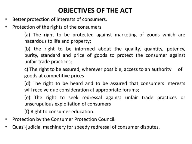 Consumer Protection Act | PPTX