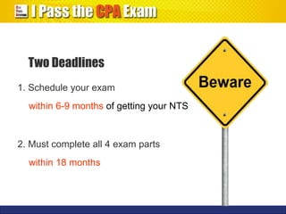 CPA Exam Dates and Schedule | PPTX | Educational Assessment | Education