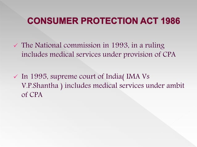 Consumer protection act 1986 | PPT