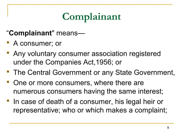 Consumer Protection Act-1986 | PPT | Consumer Issues | Business