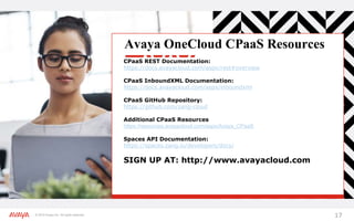 Avaya CPaaS Overview from Phillip Kujawa for TADHack-mini Phoenix | PPT