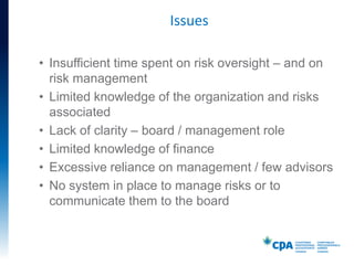 CPA Canada Risk Oversight and Governance Board Role in Risk | PPTX