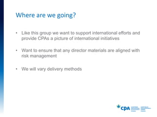 CPA Canada Risk Oversight and Governance Board Role in Risk | PPTX