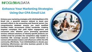 Generate High-Quality Leads Using Our CPA Email Database | PPT