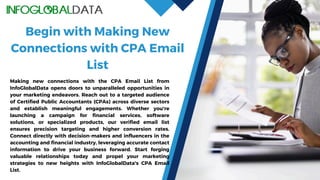Generate High-Quality Leads Using Our CPA Email Database | PPT