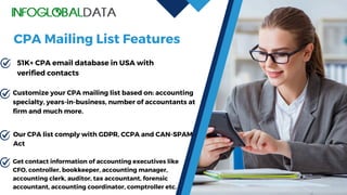 Generate High-Quality Leads Using Our CPA Email Database | PPT
