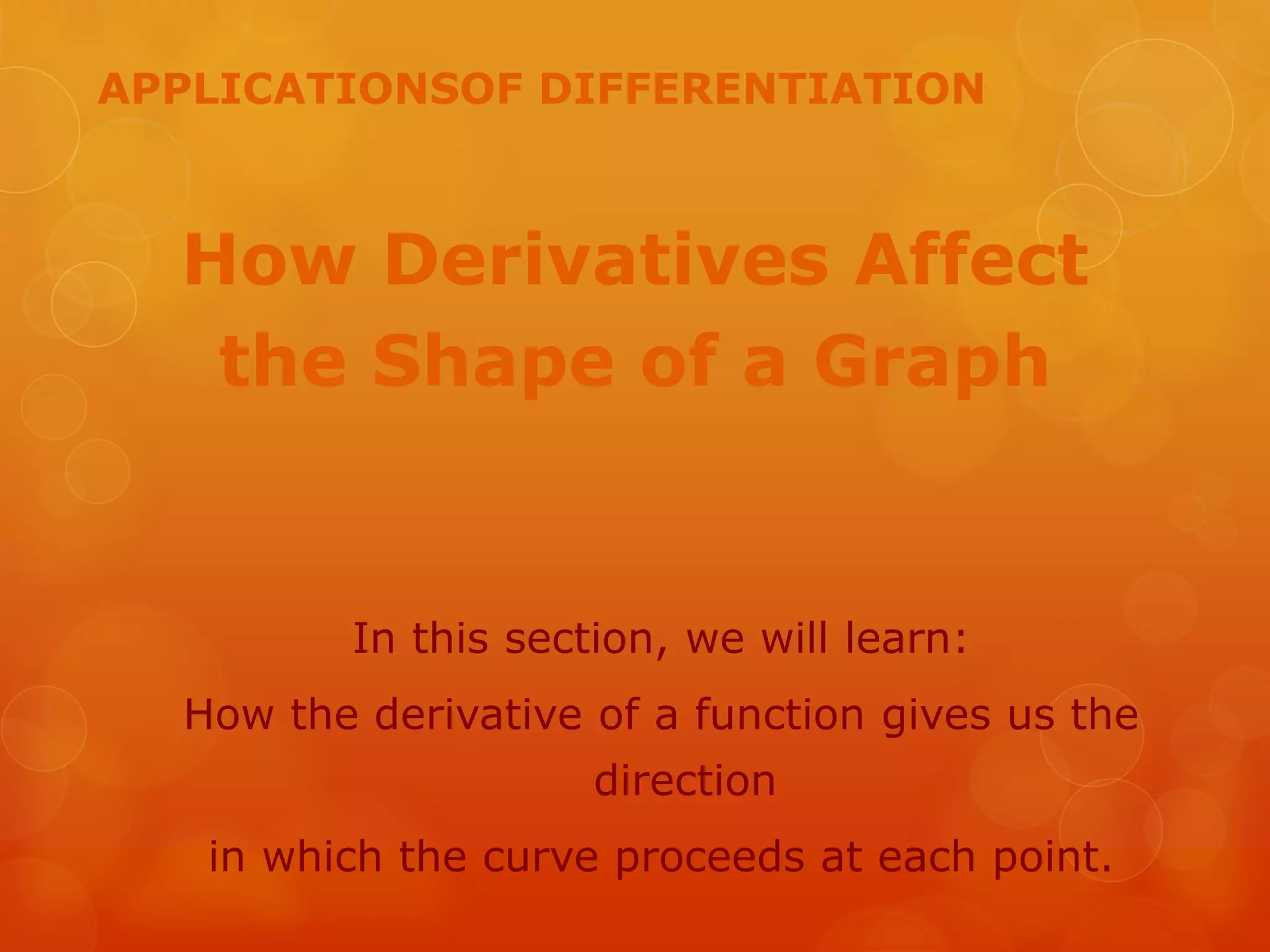 Application of derivatives | PPTX